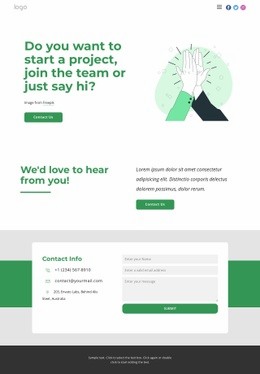 Contact information block - Html Code Example by Nicepage
