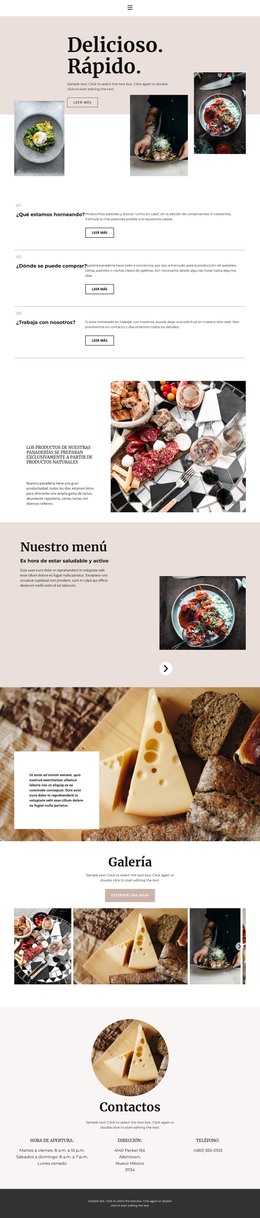Menú Plantillas HTML5 | Nicepage