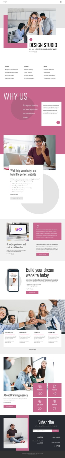 Full-service design studio Template