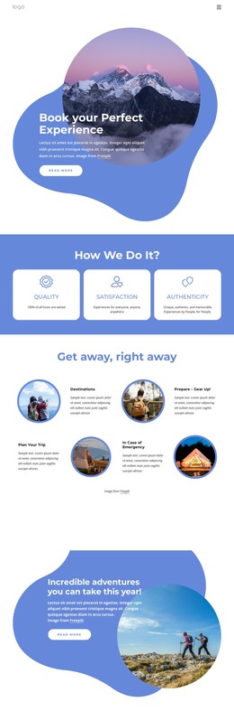 Book your perfect vacations - Website Template by Nicepage