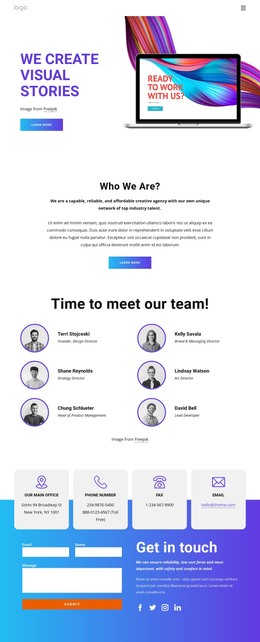 We create visual stories - Website Template by Nicepage