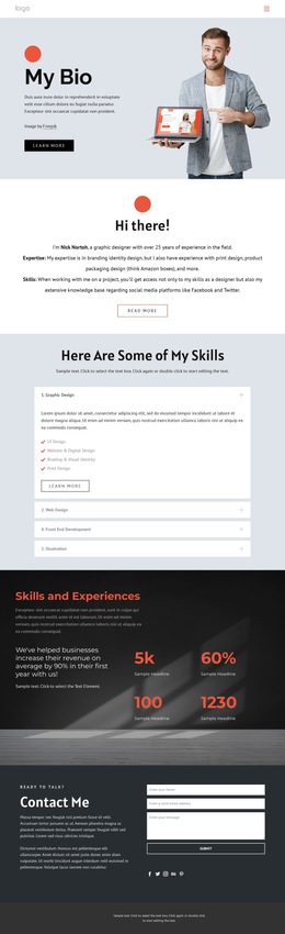 Freelancer portfolio projects - HTML5 Template by Nicepage