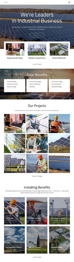 We are leaders in industrial business - Website Template by Nicepage
