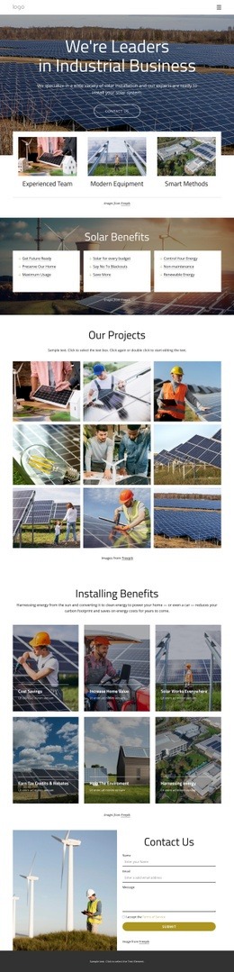 Solar panel benefits - Web Page Design by Nicepage