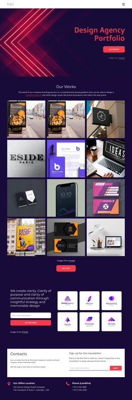 Design agency portfolio - Website Template by Nicepage