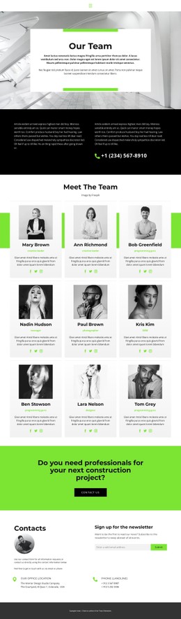 The Big List - CSS Template by Nicepage