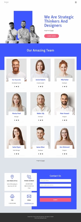 120 Team Page Website Templates | Nicepage