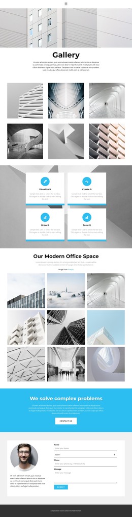 Global modern architecture - HTML Template by Nicepage