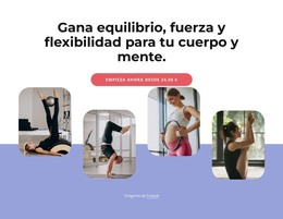 Ganancia, equilibrio, fuerza y flexibilidad. - Plantilla HTML5 por Nicepage