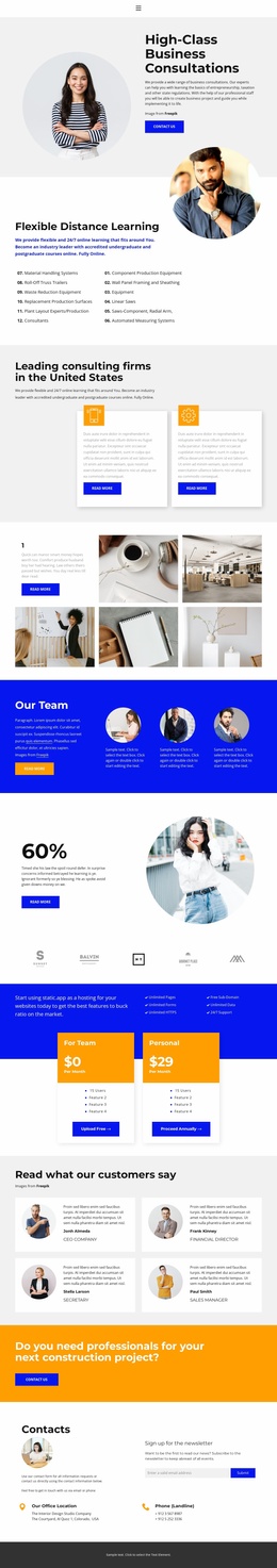 Business women entrepreneurs Website Template