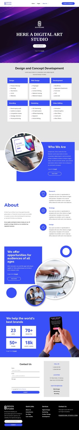 Personal page with portfolio - Template by Nicepage