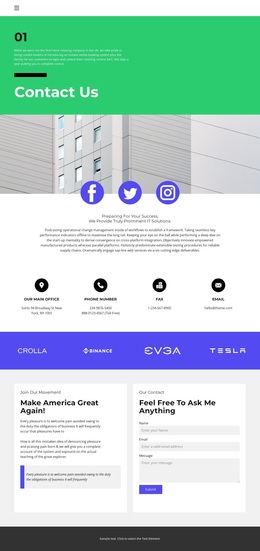 190 Contact Page Templates | Nicepage