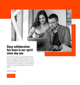 Deep collaboration Landing Page