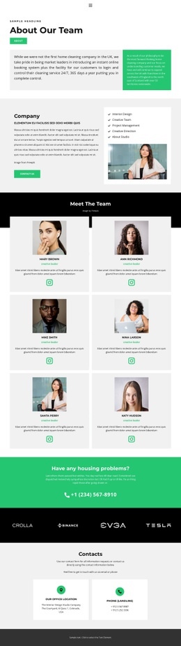 Help and support - Html Code Example by Nicepage