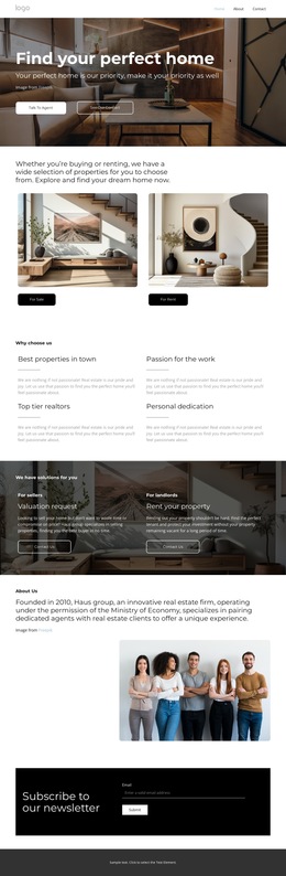 Valuation request - HTML5 Template by Nicepage