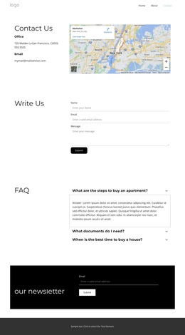Valuation request - One Page Template by Nicepage