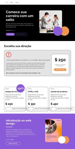 Cursos de alta qualidade - Modelo HTML por Nicepage