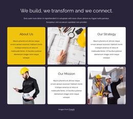 We build, we transform - Template by Nicepage