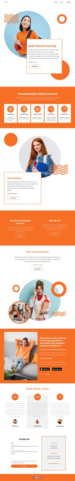 500 Education CSS Templates | Nicepage