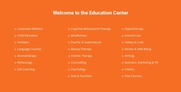 Welcome to education center - Template by Nicepage
