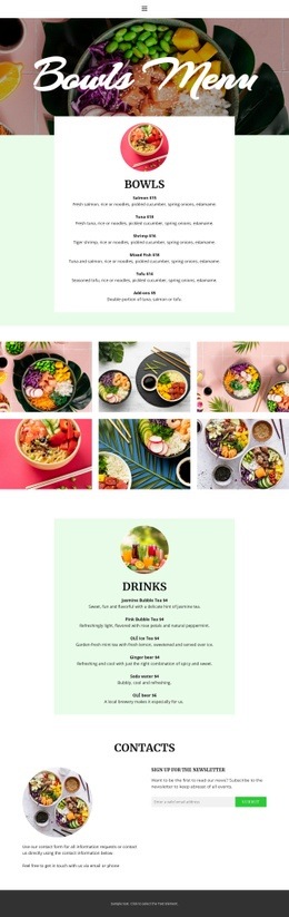 300 Food & Restaurant Web Page Designs | Nicepage
