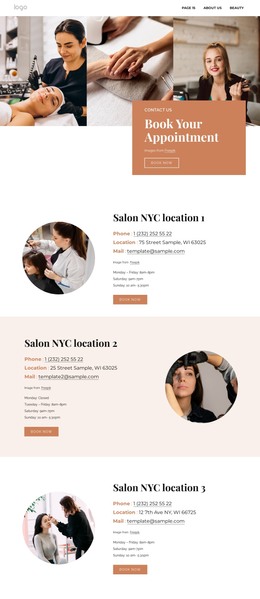 Get in touch with glamour - HTML Template by Nicepage