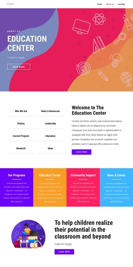 Family and education center - Website Template by Nicepage