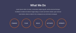 What we do block with grid repeater - Website Template by Nicepage
