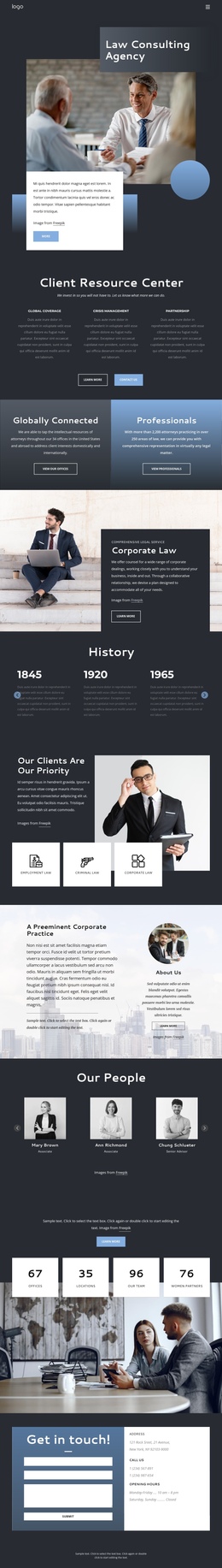 Consulting One Page Templates | Nicepage