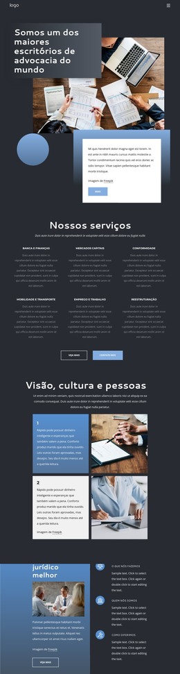 Somos um escritório de advocacia de elite - Modelo HTML por Nicepage