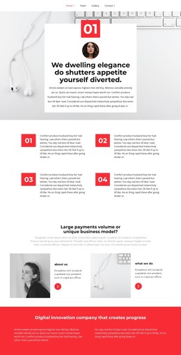 1250 Home Page HTML Templates