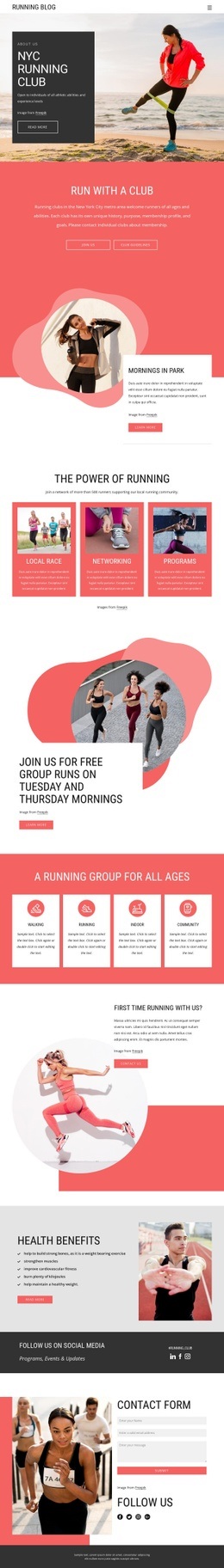 How running clubs work - Wix Template Alternative by Nicepage