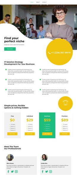 1250 Home Page HTML Templates