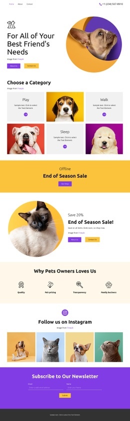 280 Pets & Animals Html Code Examples | Nicepage