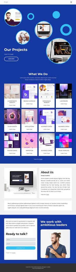 Personal page with portfolio Template