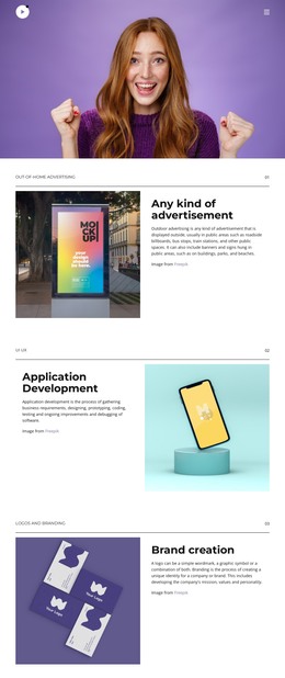 Create identities and brands - HTML Template by Nicepage