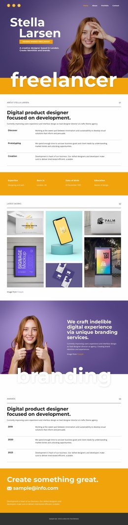 Ideas in creative portfolio Website Template