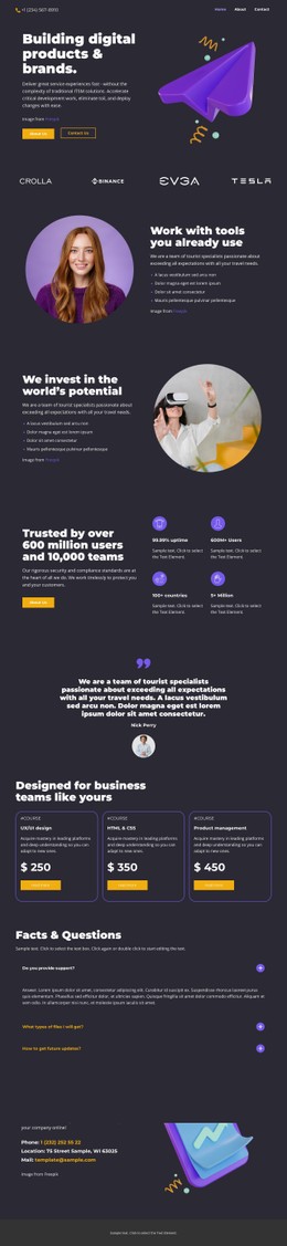 Amazing portfolio - CSS Template by Nicepage