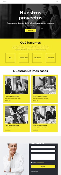 Nuestros casos de éxito en consultoría - Plantilla de sitio web por Nicepage