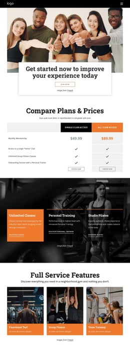 Exercise programs - HTML5 Template by Nicepage