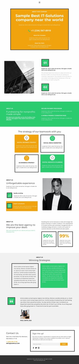 Various text blocks - Website Design by Nicepage