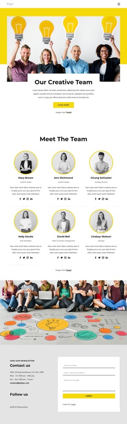 Meet our creative minds - Website Template by Nicepage