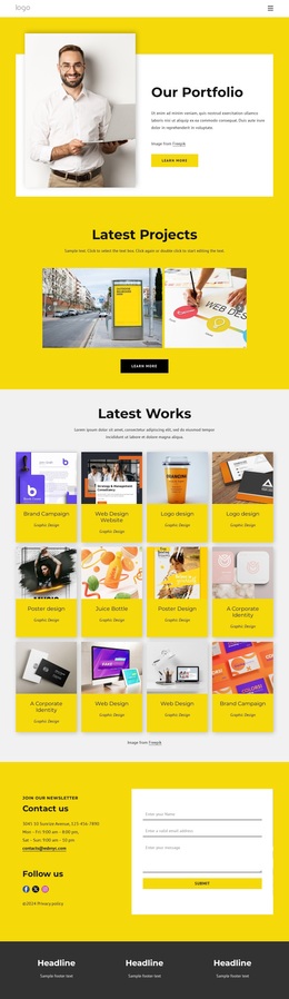 Personal page with portfolio - Template by Nicepage
