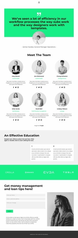 Our talanted people - Web Page Design by Nicepage