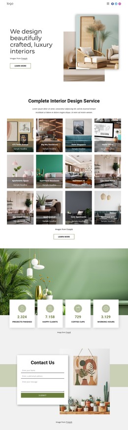 We design luxury interiors - HTML Template by Nicepage