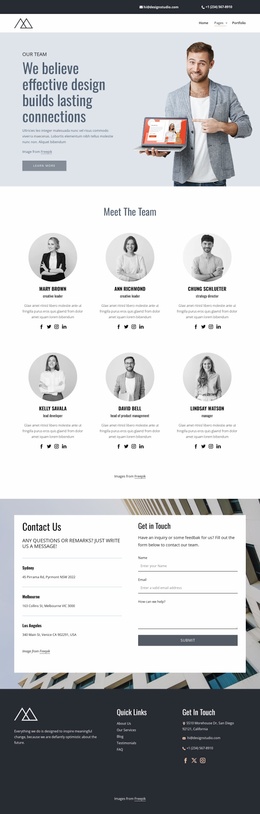120 Team Page Website Templates | Nicepage