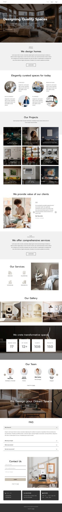 Client Web Page Designs
