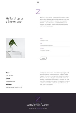Drop us a line or two - Website Template by Nicepage