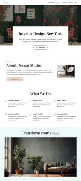 Our design philosophy One Page Template