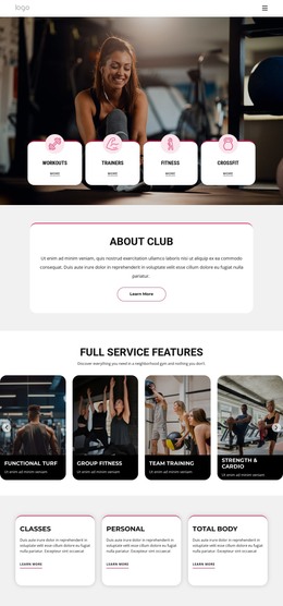 Our full-service gym - Template by Nicepage